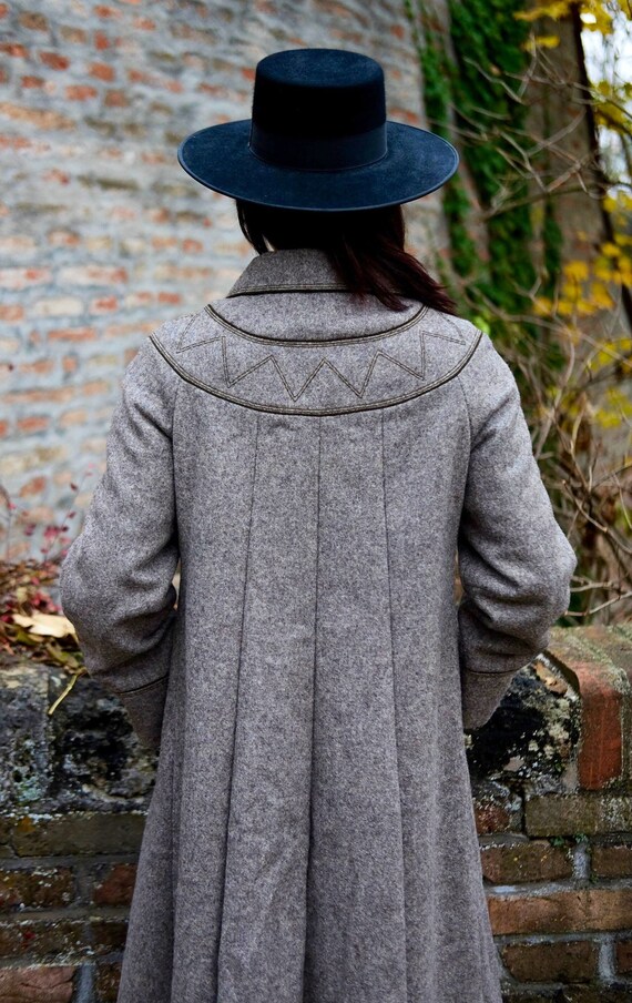 Tracht Mantel Boho Loden Vintage 70s Wintermantel Fol… - Gem