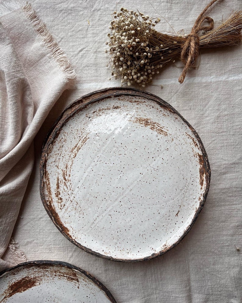 Ceramic Plate Handmade Plate Rustic Plate Housewarming - Etsy