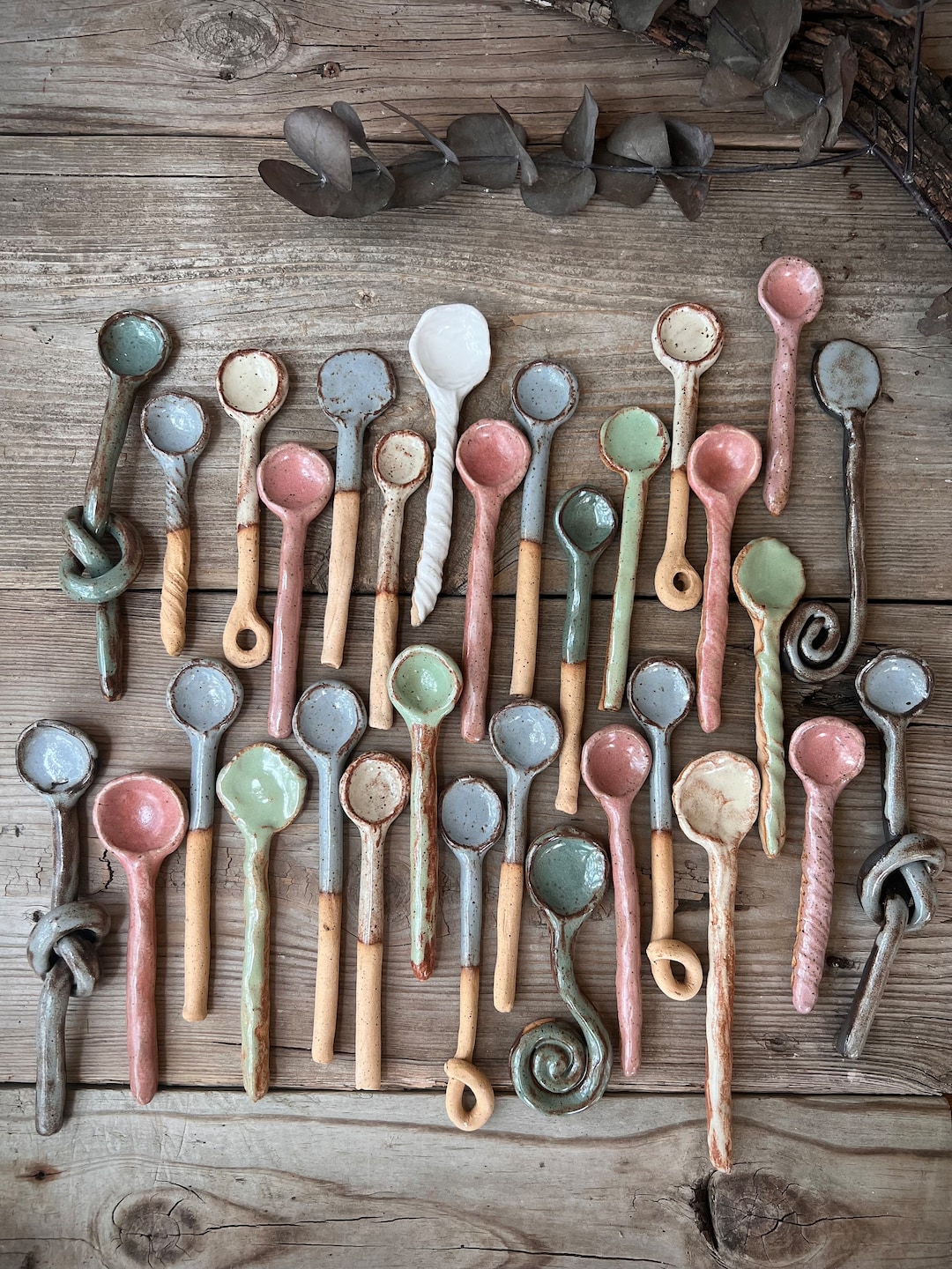 Ceramic Spoons, Stirring Spoons, Handmade Ceramic Spoons, Handmade Pottery Spoons, Minimalist ...