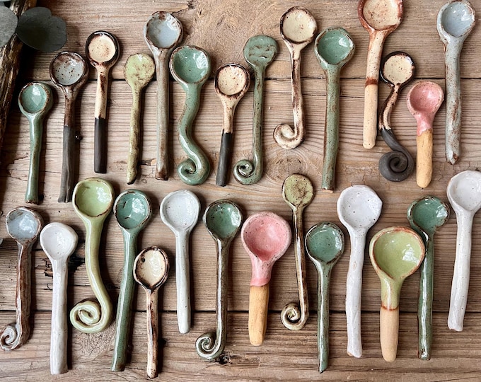 Yellow Ceramic Spoons - Etsy