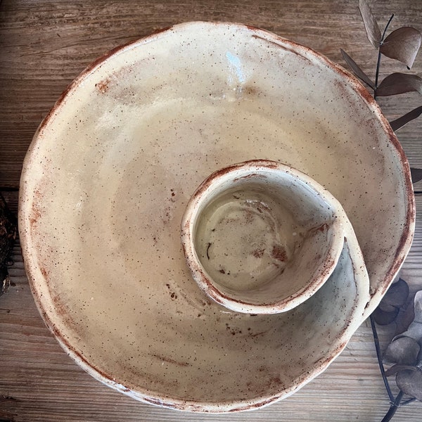 Pottery Chip and Dip - Etsy