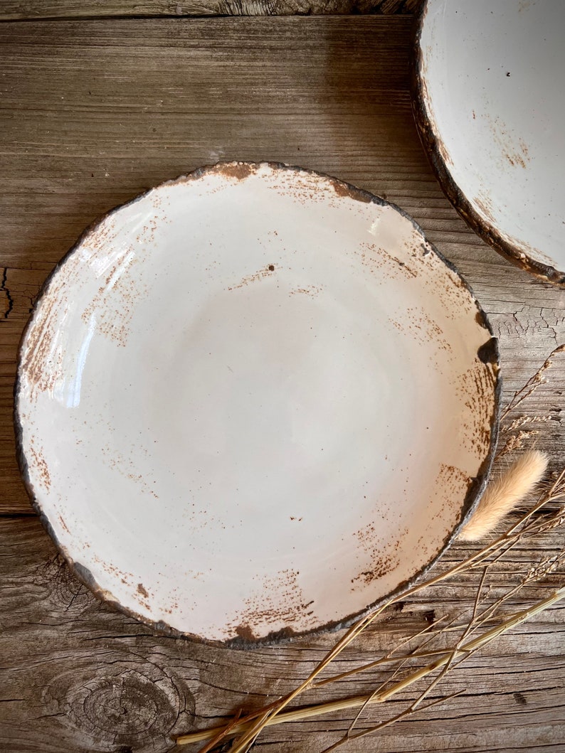 Ceramic Bowl White Bowls Rustic Bowls Pasta Bowl Ceramic - Etsy