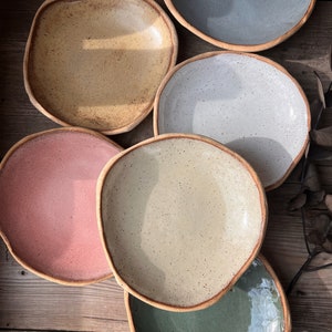 Irregular Shape Bowls, Ceramic Shallow Bowl, Rustic Bowls, Pasta Bowl ...