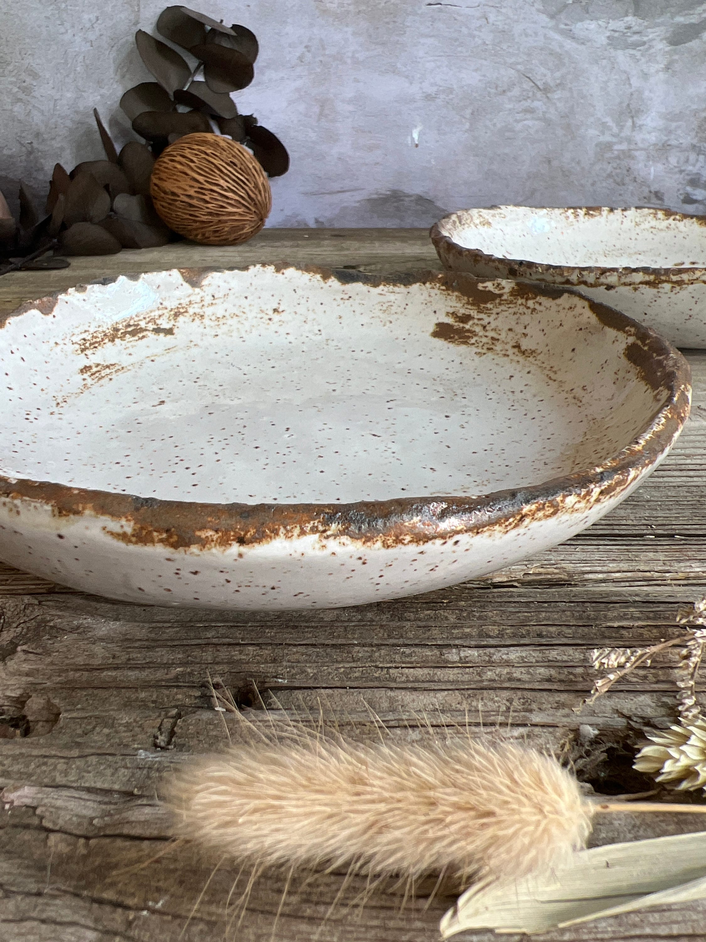 Ceramic Bowl White Bowls Rustic Bowls Pasta Bowl Ceramic - Etsy