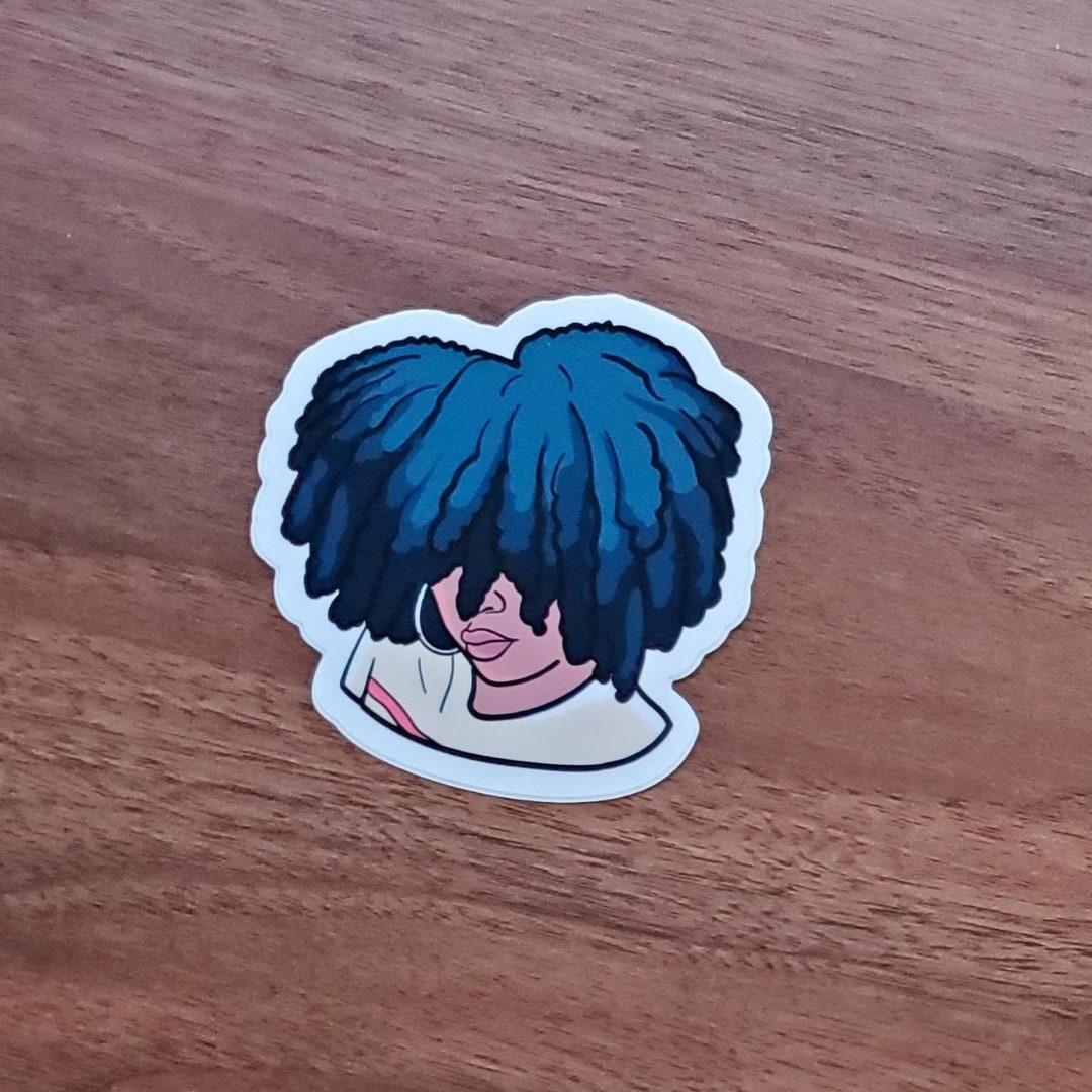 Black Women Art Decals Natural Hairstyle Decorative Waterproof 3 Inch ...