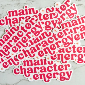 Main Character Energy Sticker, Book Lover Gifts, Waterbottle Sticker ...