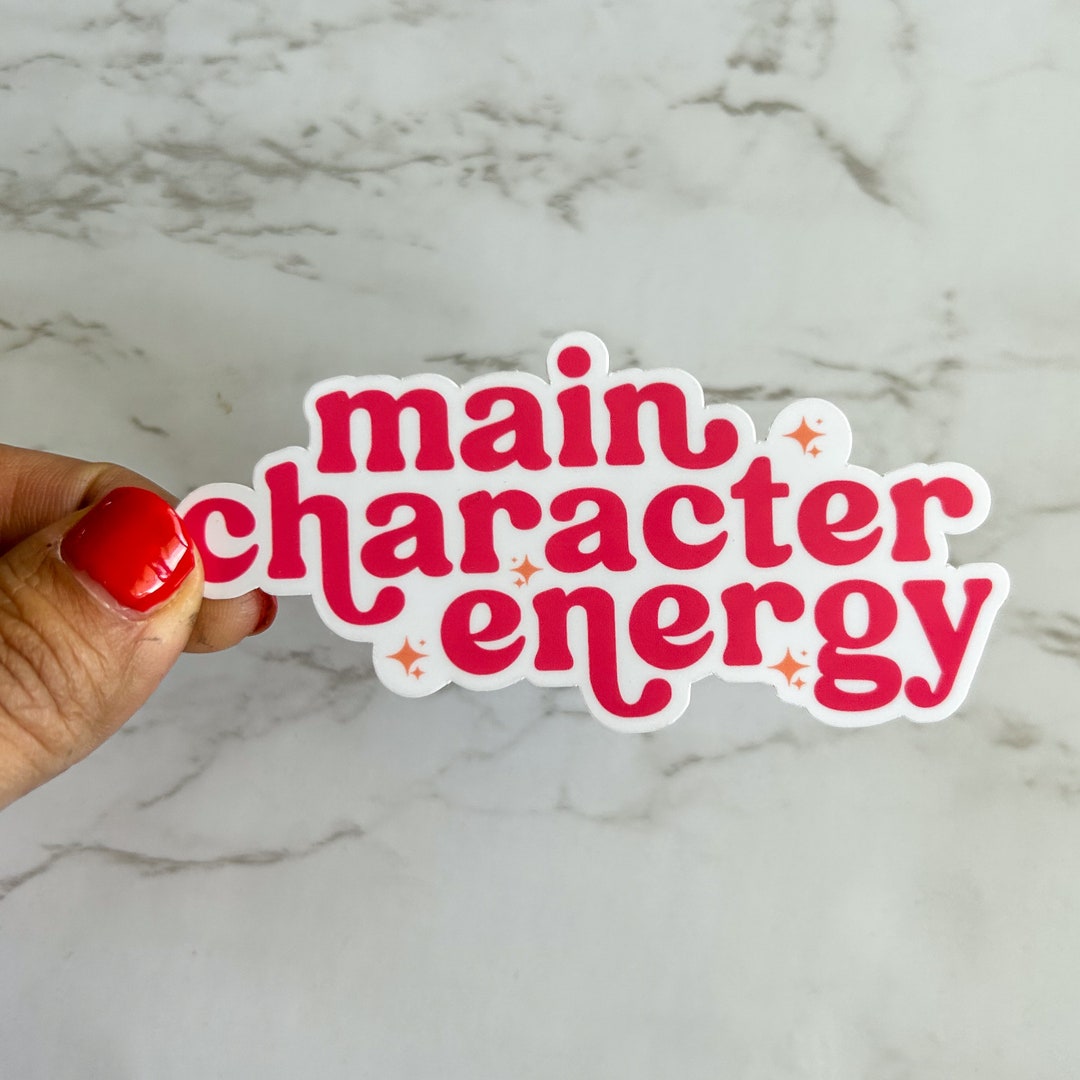 Main Character Energy Sticker, Book Lover Gifts, Waterbottle Sticker ...