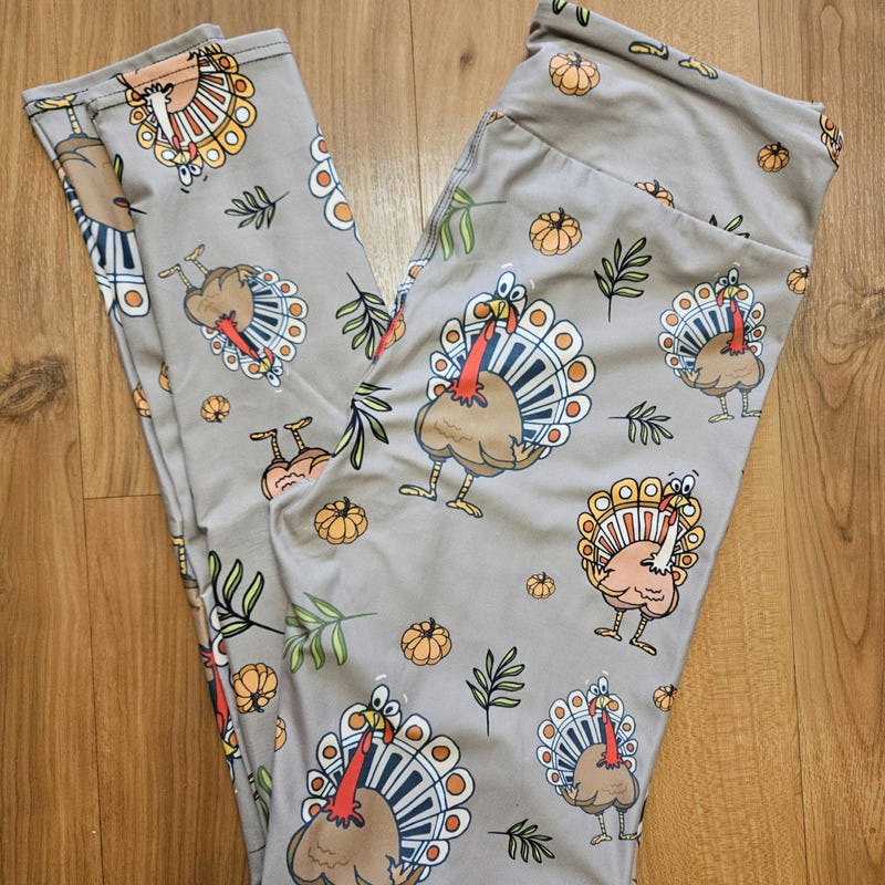 Thanksgiving Leggings - Etsy