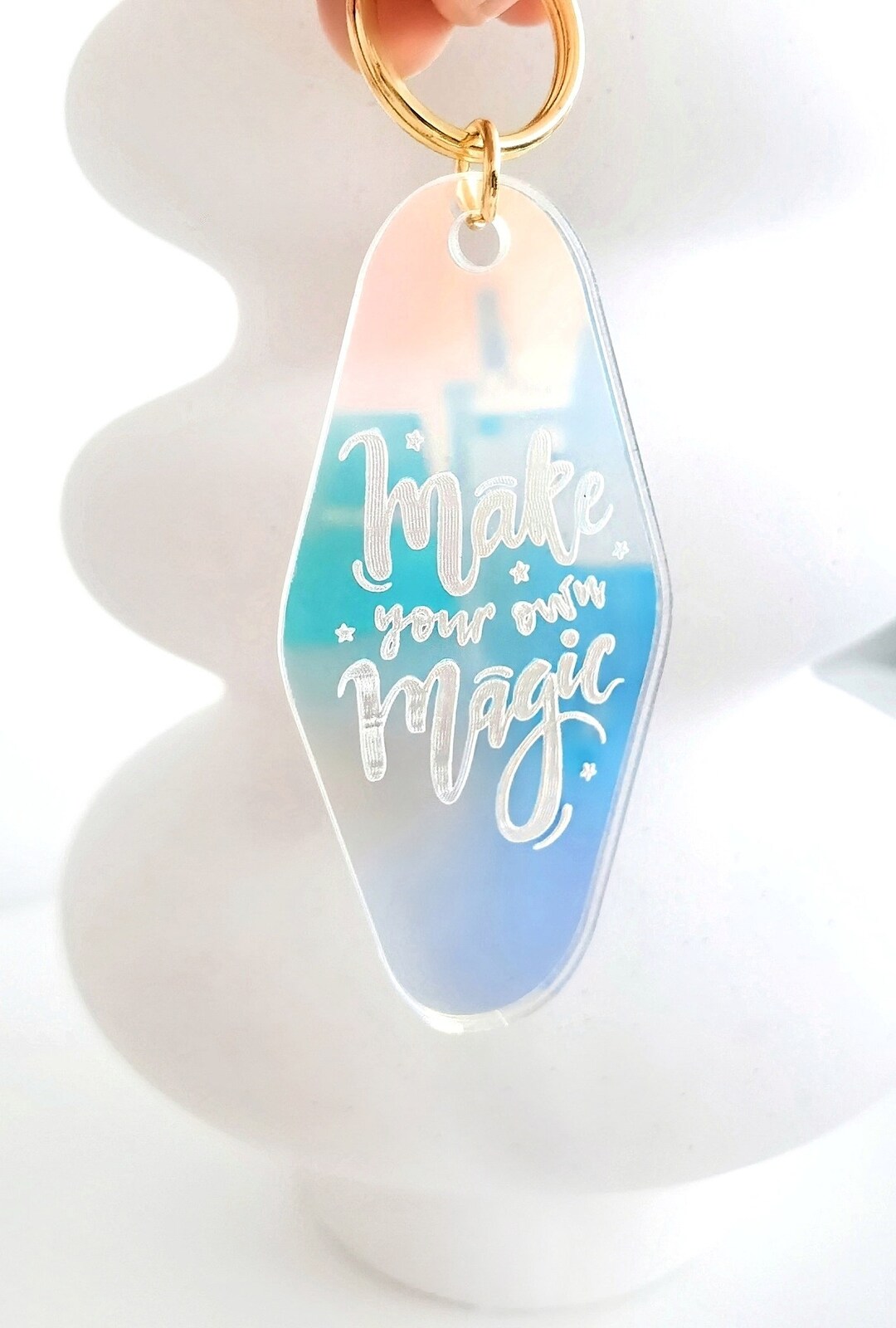 Keyring Make Your Own Magic / Engraved Keychain / Colorful Keychain ...