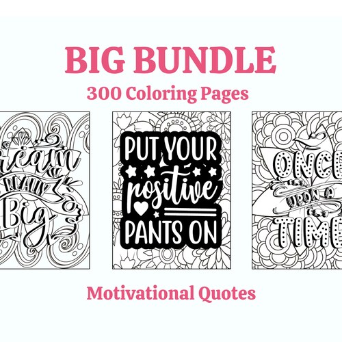 Positive Mindset Coloring Pages Instant Digital Download - Etsy