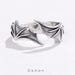 Angel / Demon Ring Masculine Silver Ring, Unisex Y2K Ring, Chrome Ring ...