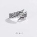 Angel / Demon Ring Masculine Silver Ring, Unisex Y2K Ring, Chrome Ring ...