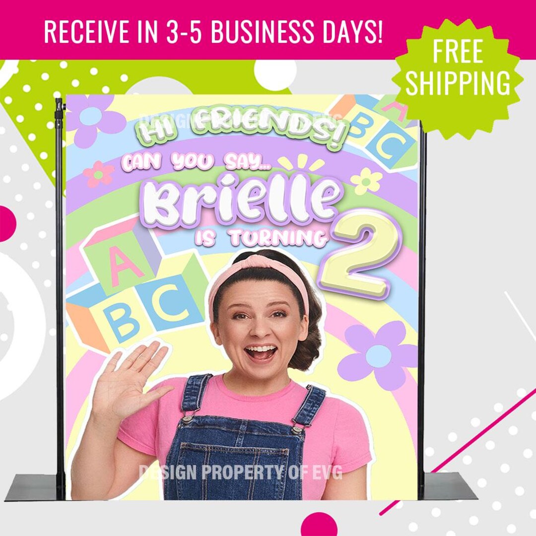 Ms. Rachel, Ms. Rachel Birthday, Ms. Rachel Party, Ms. Rachel Backdrop ...