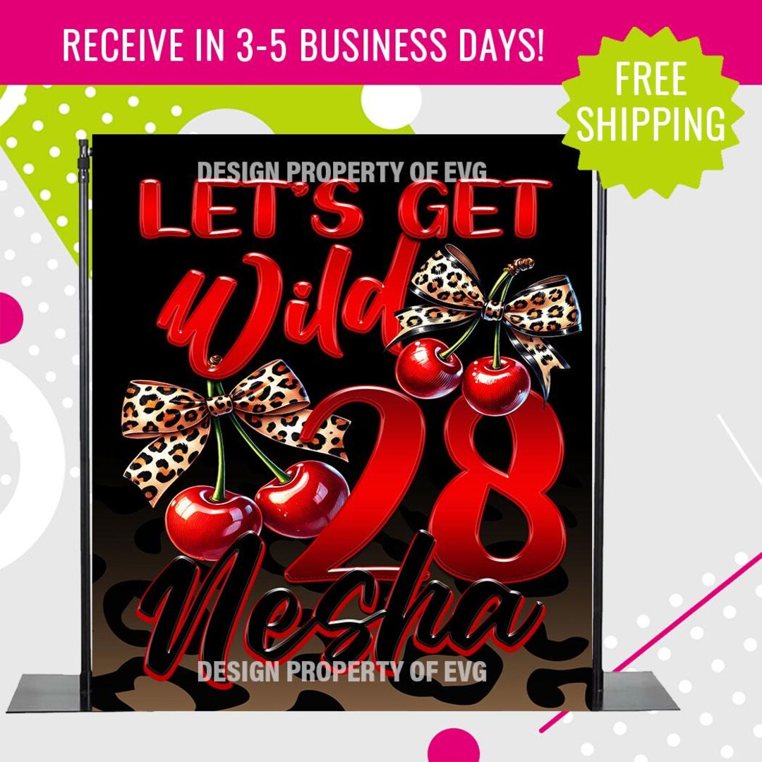 Let's Get Wild, Cherry Leopard, Game Night, Cherry Leopard Backdrop ...