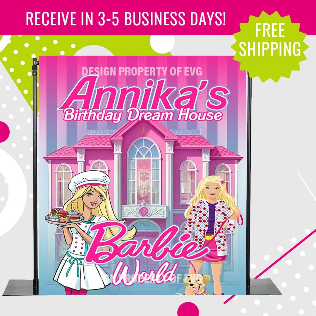 Barbie Birthday, Barbie Backdrop, Barbie Bday Party, Barbie Birthday ...