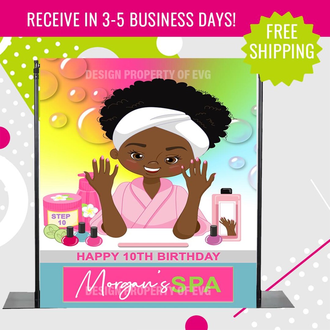 Spa Birthday, Spa Backdrop, Spa Bday Party, Spa Birthday Backdrop, Spa ...