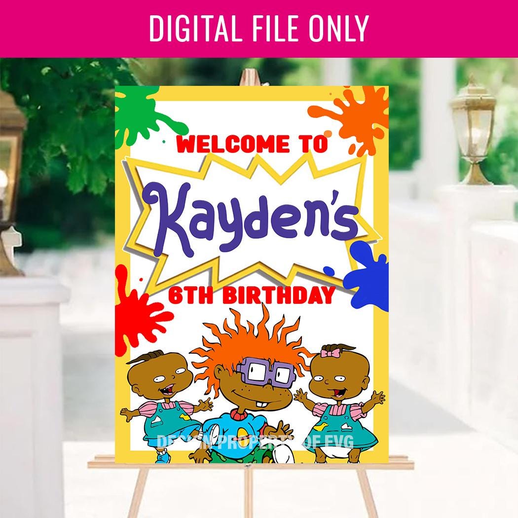 Rugrats, Rugrats Welcome Sign, Rugrats Birthday, Rugrats Birthday Party ...