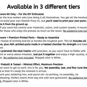 Stealth Press 1S – Precision Heat Set Insert Tool for 3D Printing ...