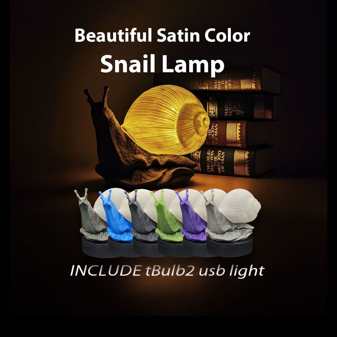 Beautiful SATIN COLOR Snail Lamp - Etsy