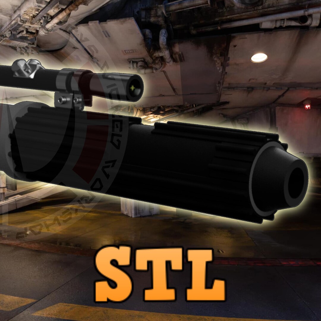 T-rails for Boba Fett EE3 Blaster and Star Wars Weapons or Cosplay STL ...