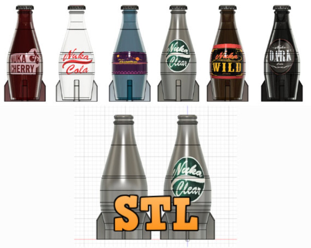 Fallout Inspired Nuka Cola Bottle Prop STL - Etsy