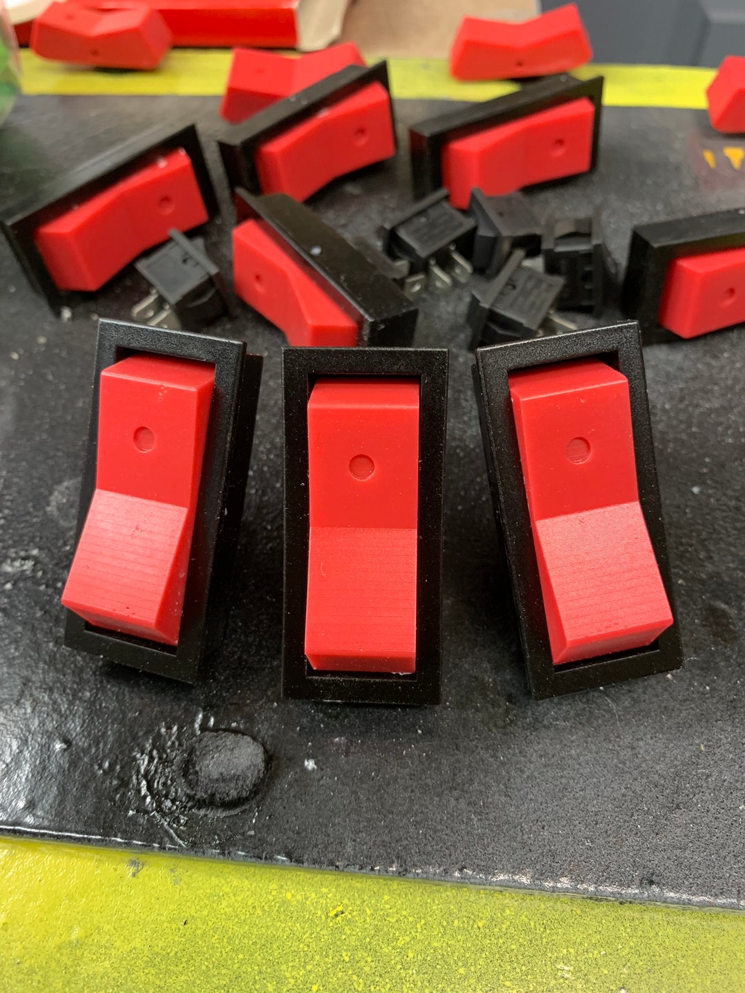 Large RED on BLACK Star Wars Inspired Rocker Switch With Dimple - Etsy