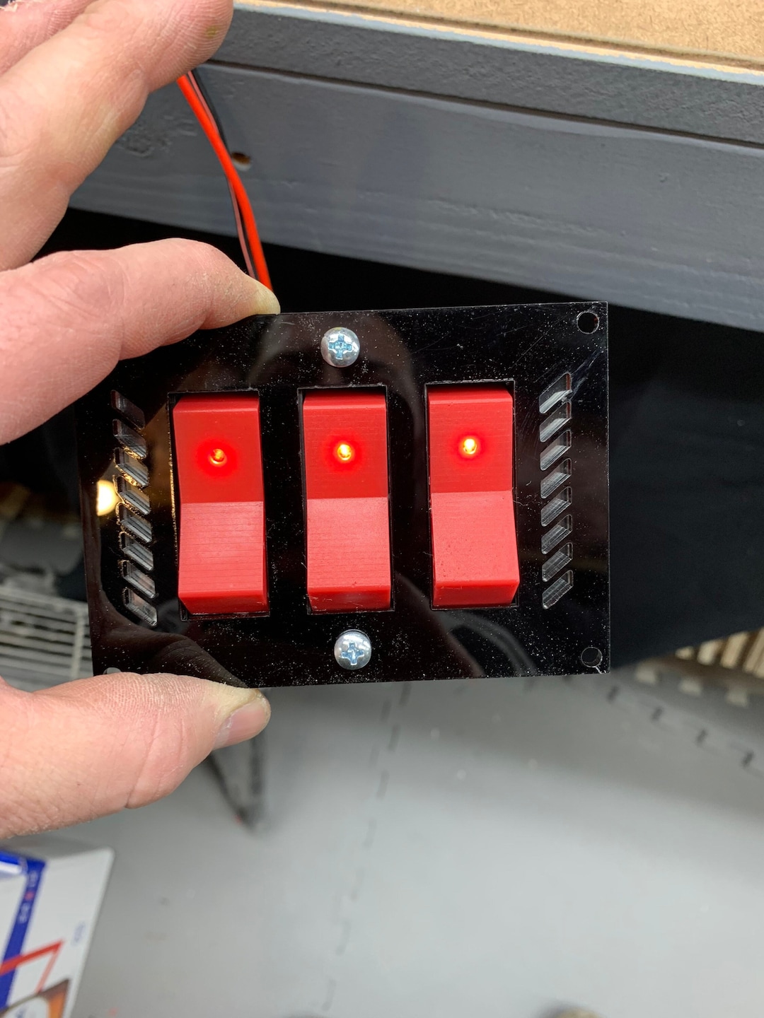 Large RED on BLACK Star Wars Inspired Rocker Switch With LED - Etsy