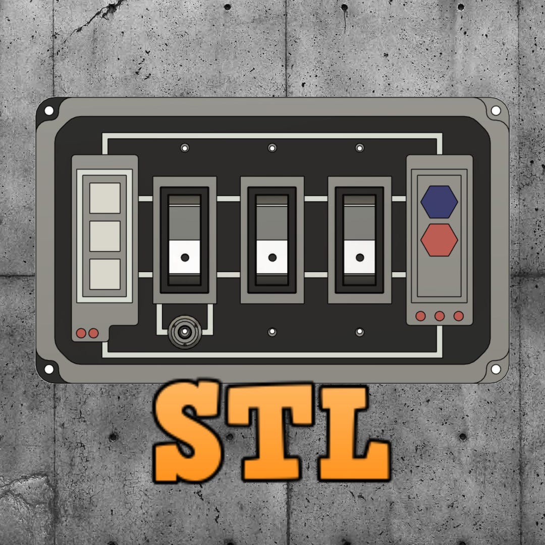 Star Wars Triple Gang Rocker Style Light Switch Cover - Separate STL ...