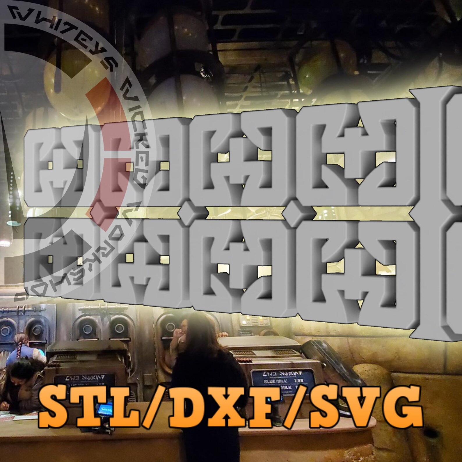 Galaxy's Edge Blue Milk Stand Symbols Letter Prop STL - DXF - SVG Files ...
