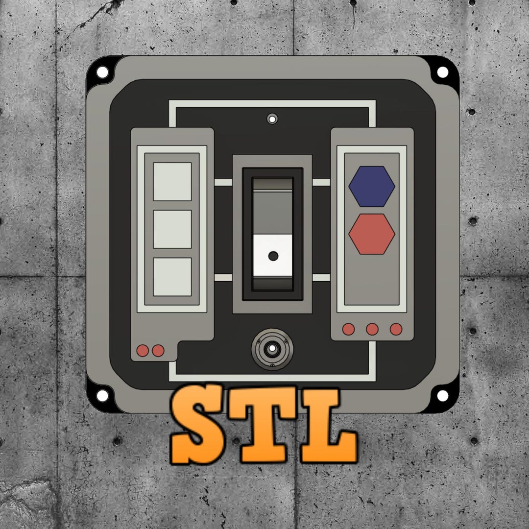 Star Wars Single Gang Rocker Style Light Switch Cover 01 - Separate STL ...