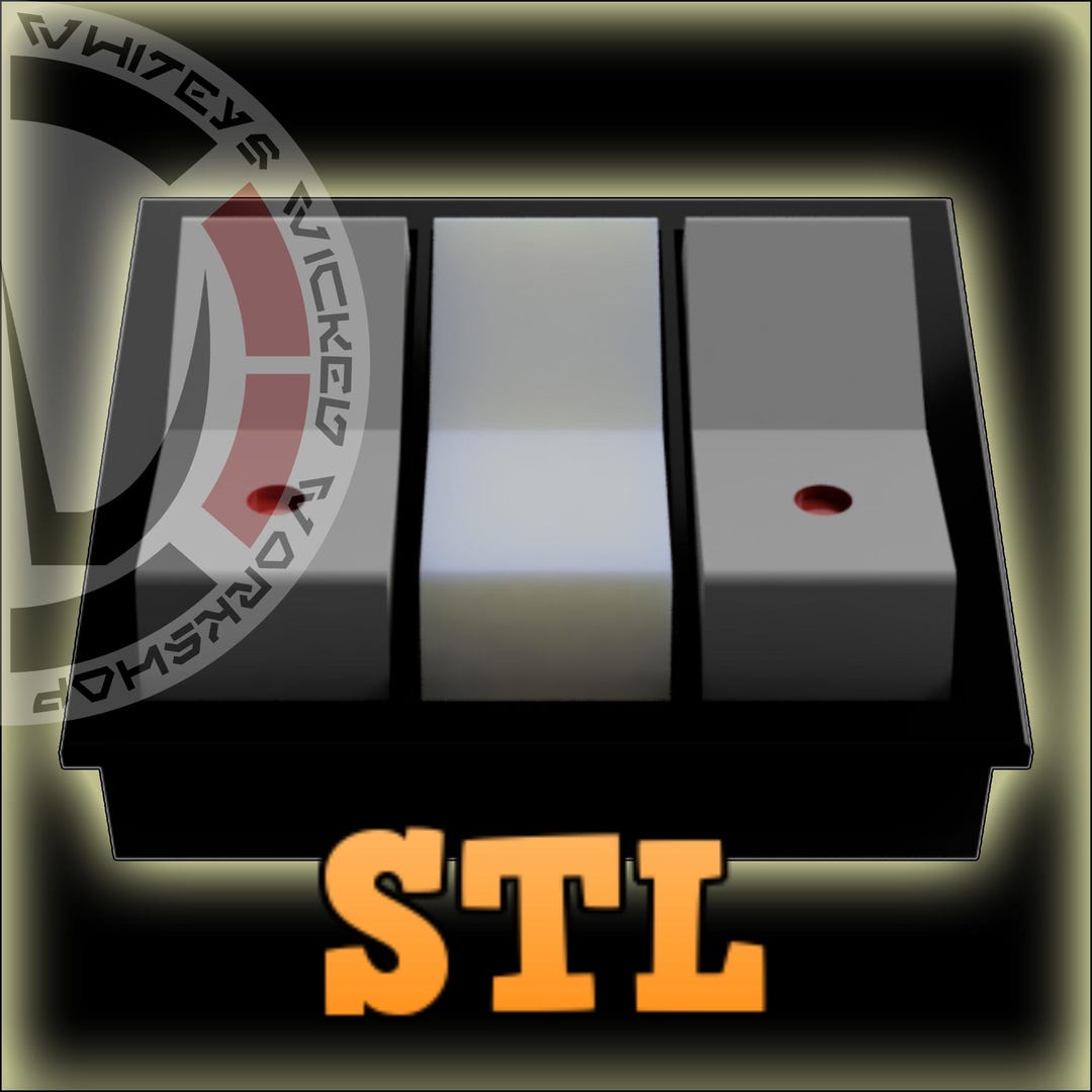 Tie Fighter Pilot Rocker Switches 4 Versions STL 3d Print File - 3 Slot ...