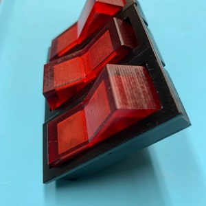 3 PACK Large RED on BLACK Star Wars Inspired Rocker Switch With 2 Leds ...