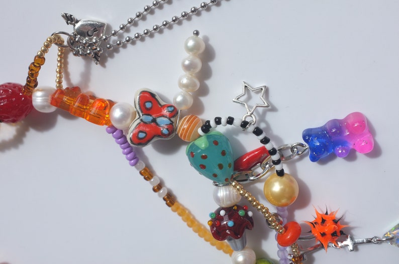 Hand Made Freshwater Pearls With Glass Beads Orange Gummy Bear - Etsy