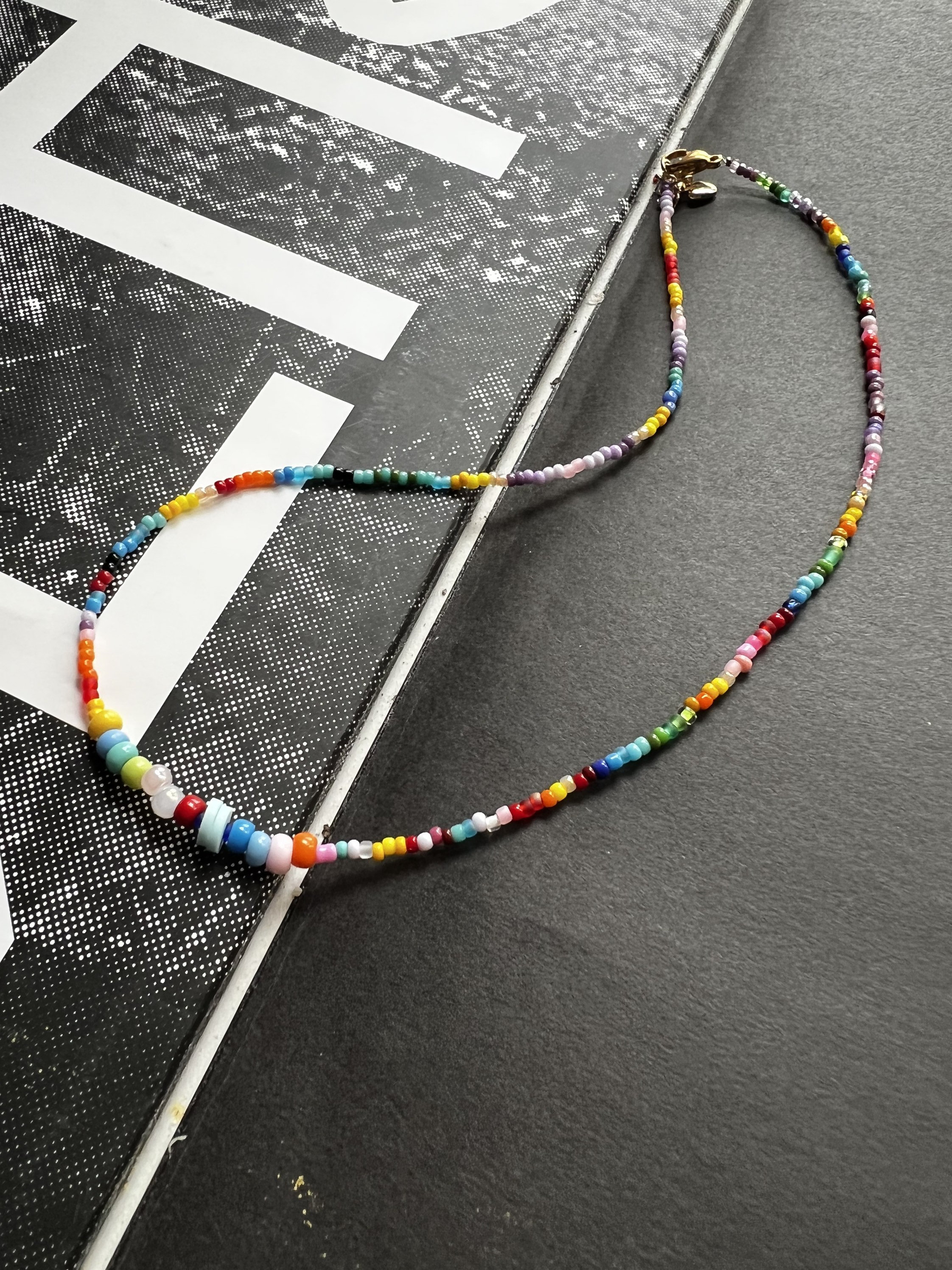 Ali Wang Glass Beaded Colorful Necklace，handmade/beef/sterling Silver ...