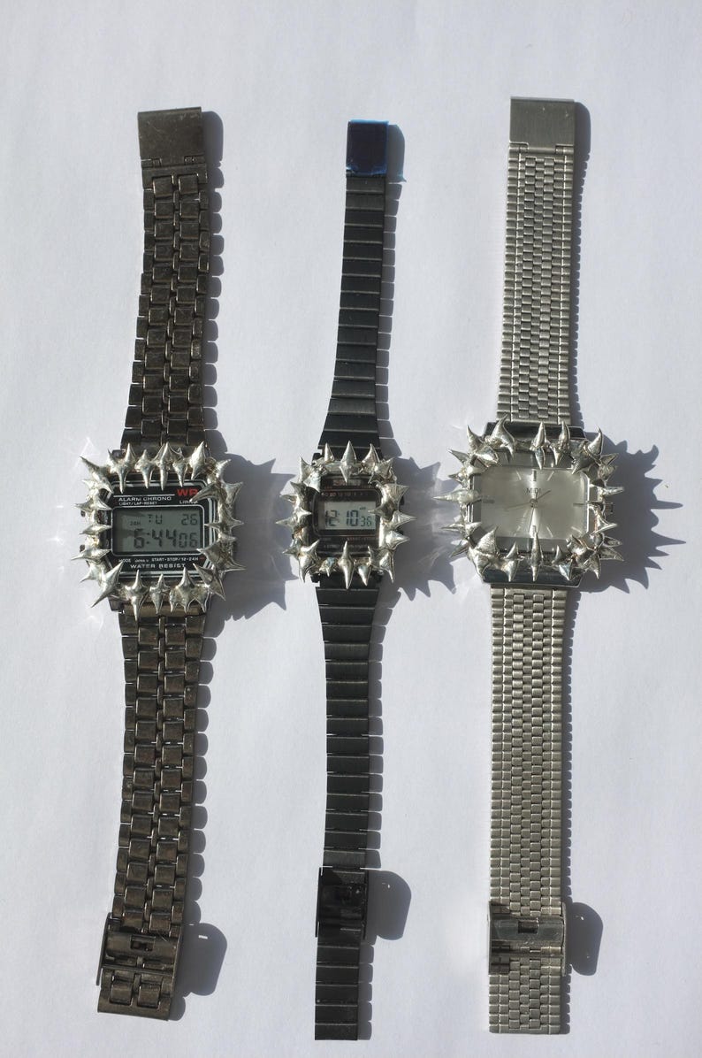 Handmade Spiked Unisex Watch,women/men Watch, Spiky Gothic.gothcore - Etsy