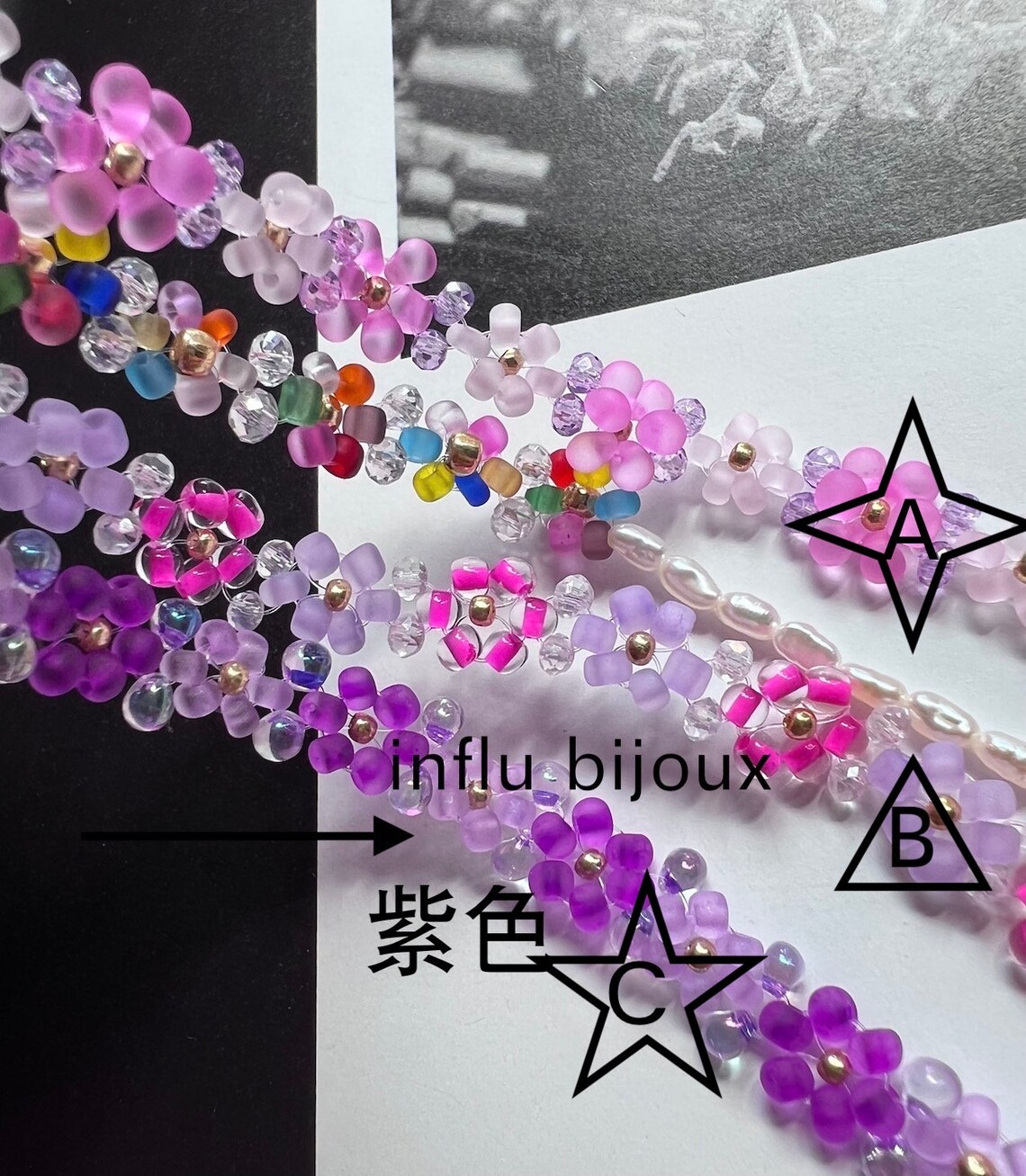 Handmade Glass Beaded Daisy Chain Bracelet, Fairycore Cottagecore - Etsy