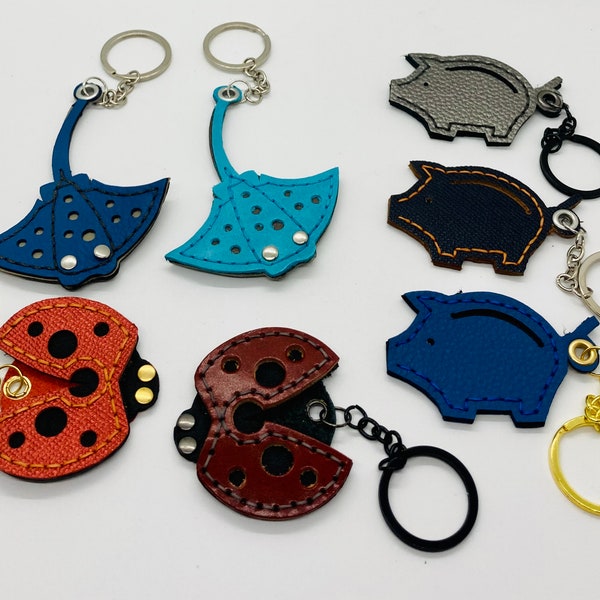 Coin Holder Keychain - Etsy