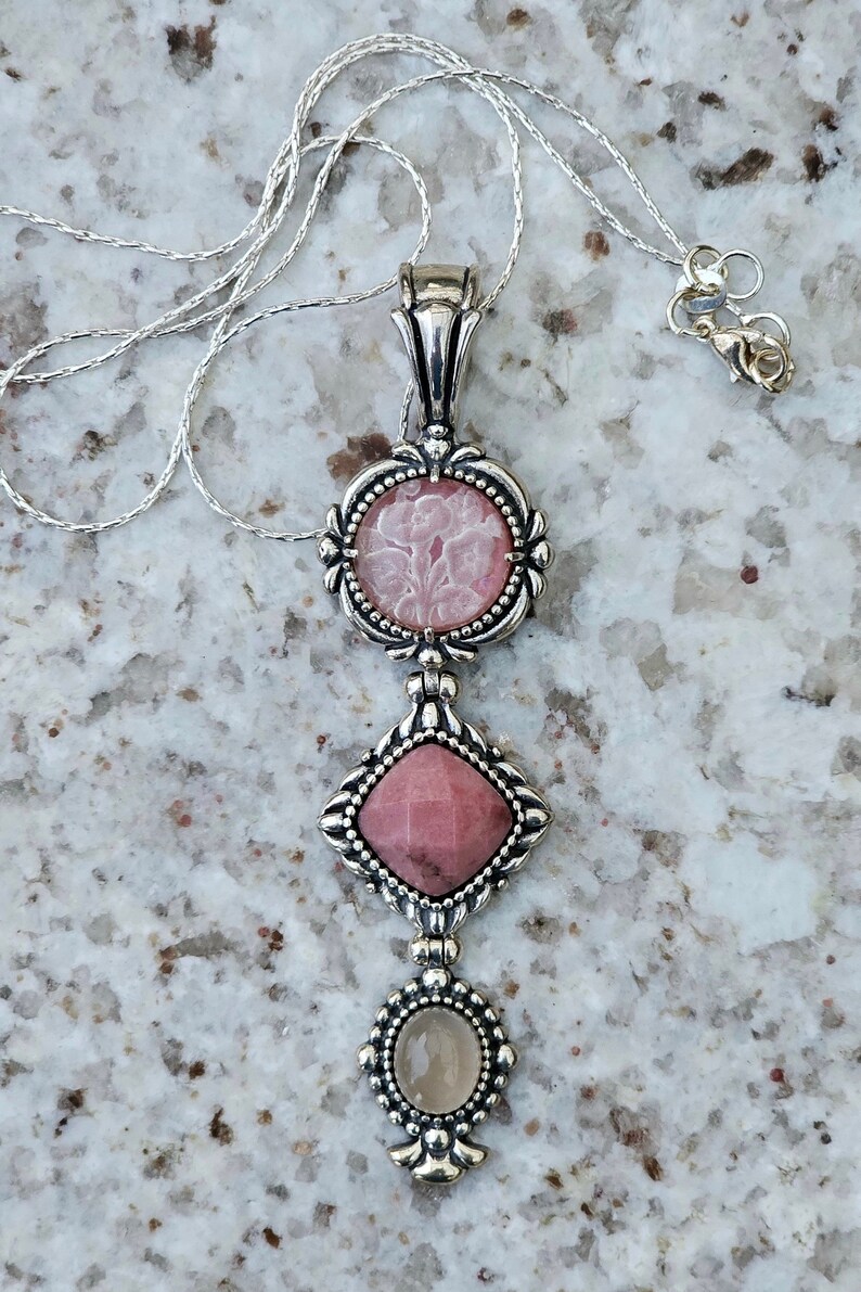 Carolyn Pollack Relios Pendant, Morning Glory Carved Quartz Pendant ...