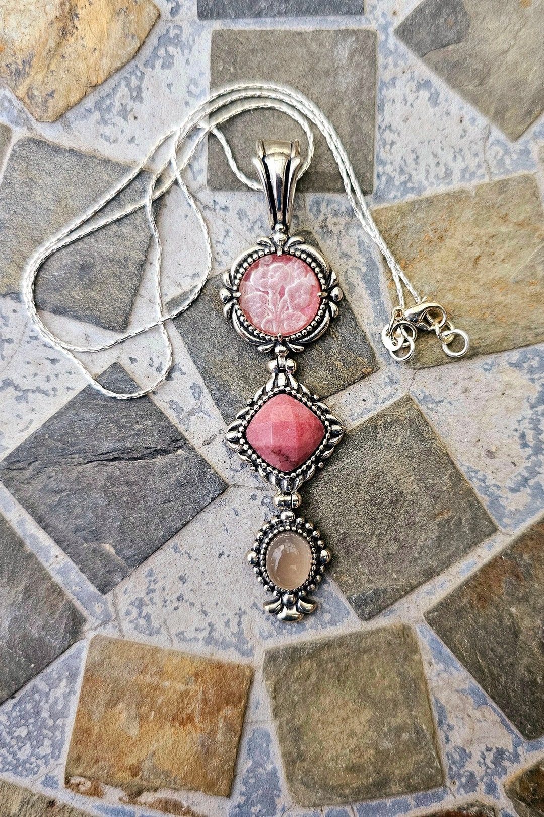 Carolyn Pollack Relios Pendant, Morning Glory Carved Quartz Pendant ...