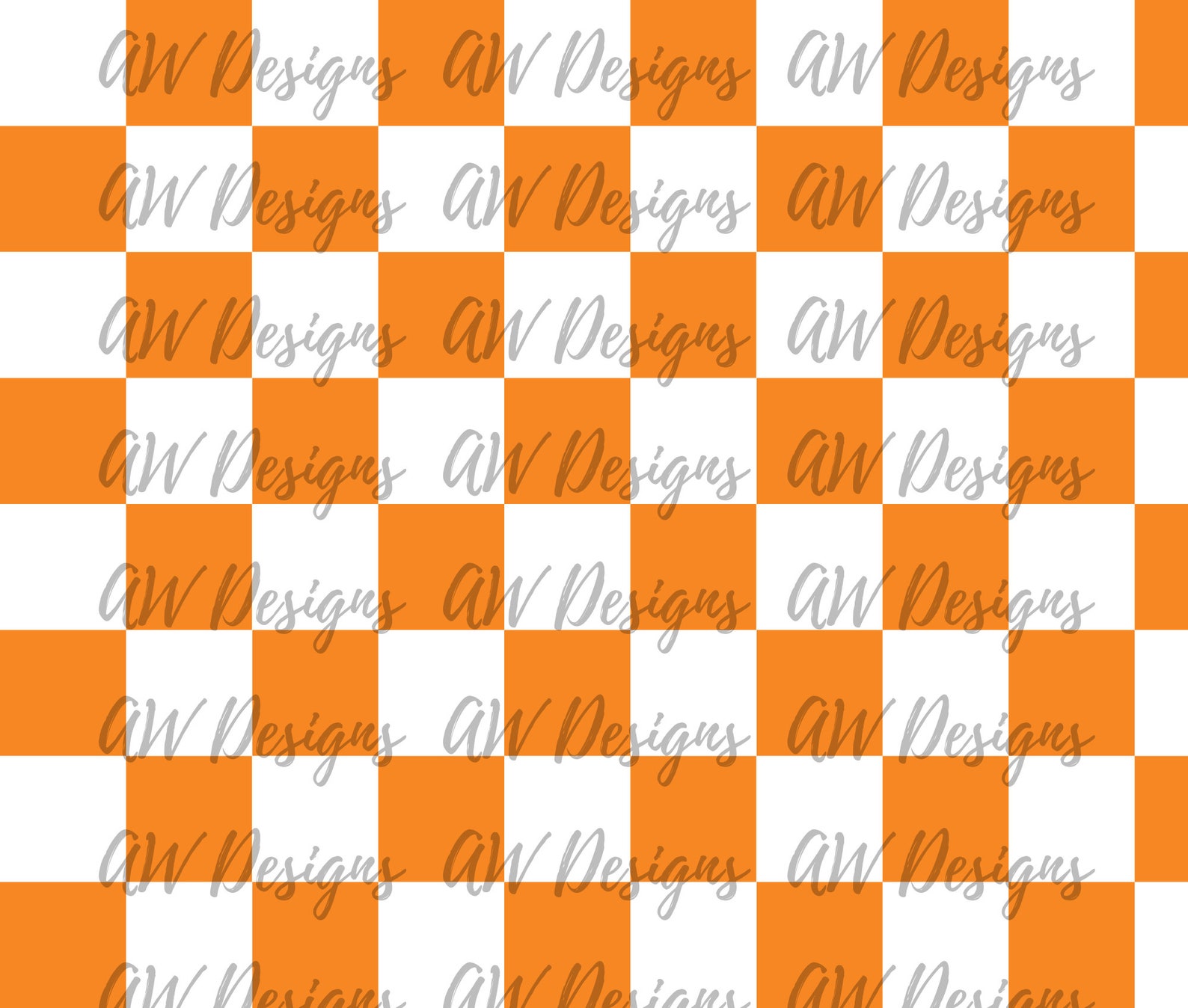 Tennessee Checkerboard Rocky Top GO VOLS GBO Orange and White ...
