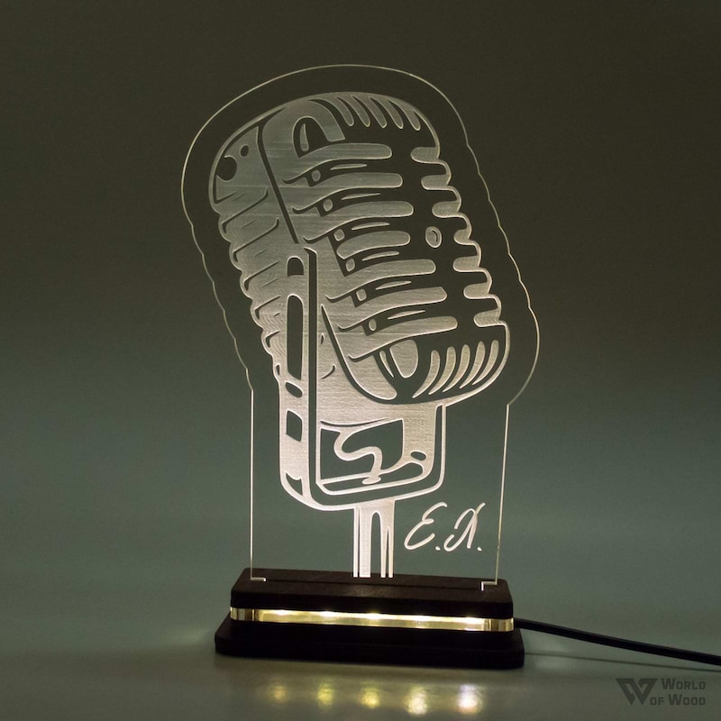 Microphone Lamp - Etsy