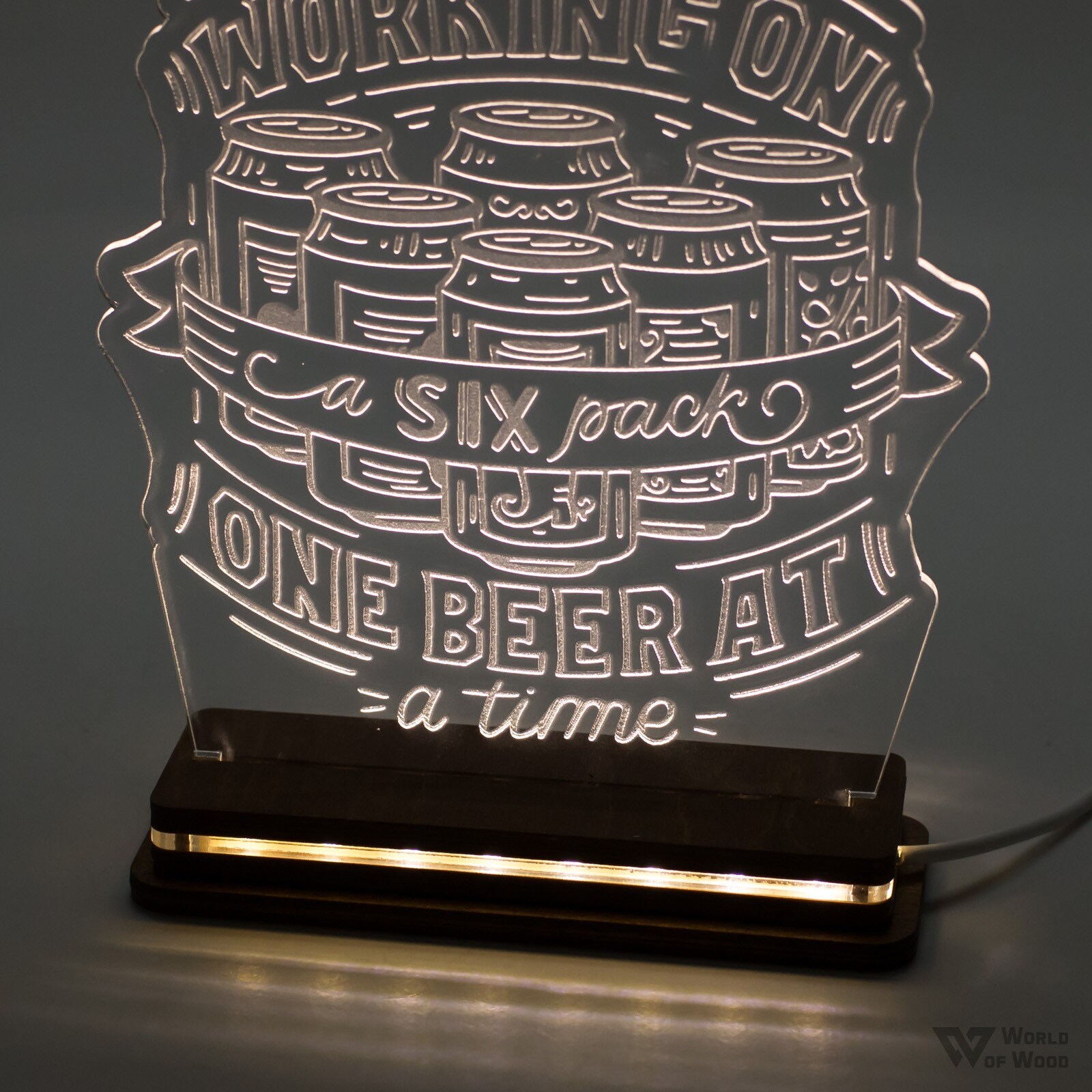 Personalized Acrylic Custom Led Light Table Lamp, Sign, Night Light ...