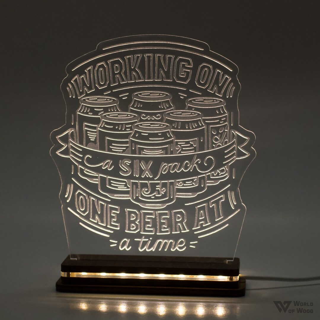 Personalized Acrylic Custom Led Light Table Lamp, Sign, Night Light ...