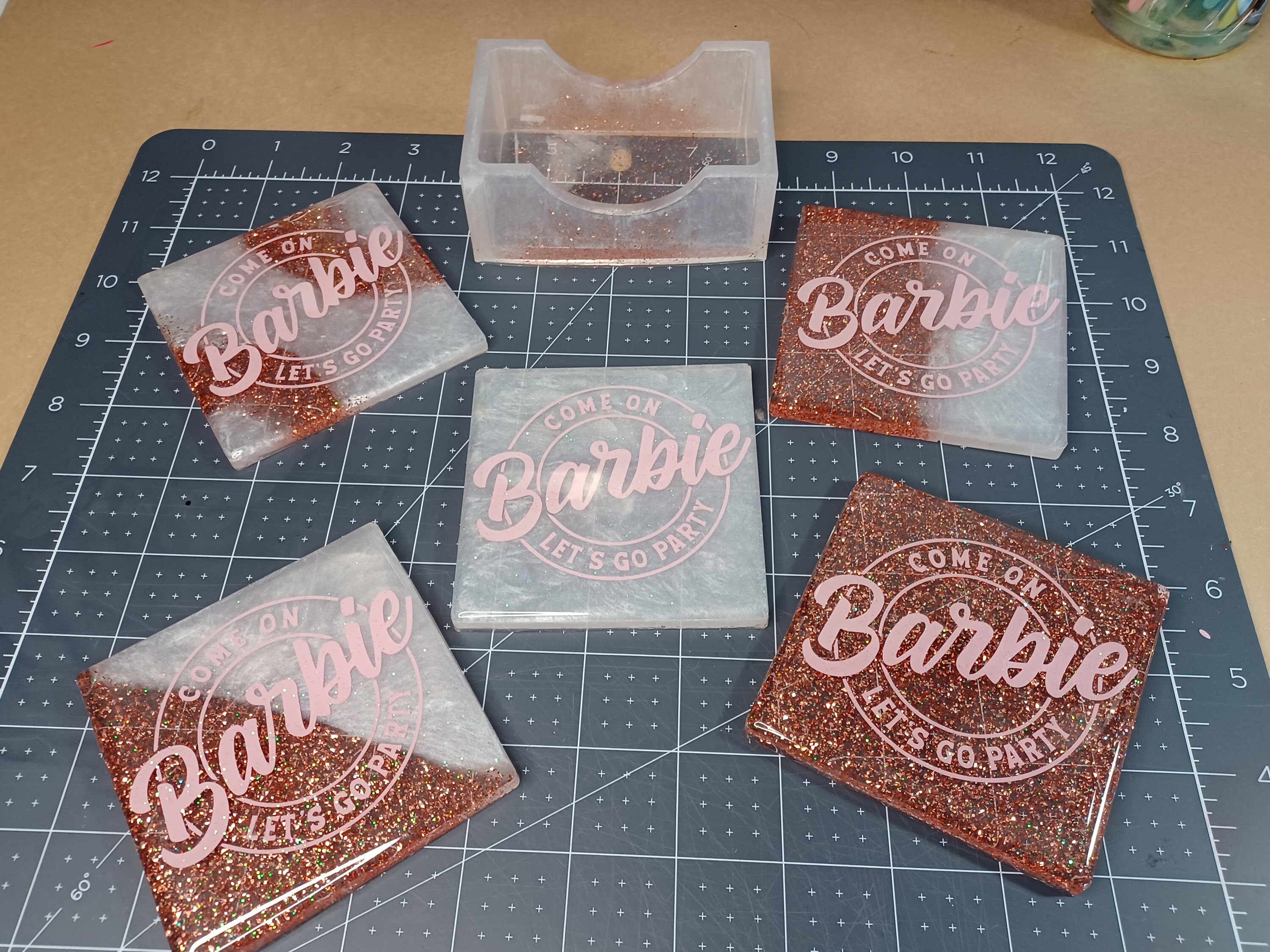 Barbie Resin Coasters - Etsy