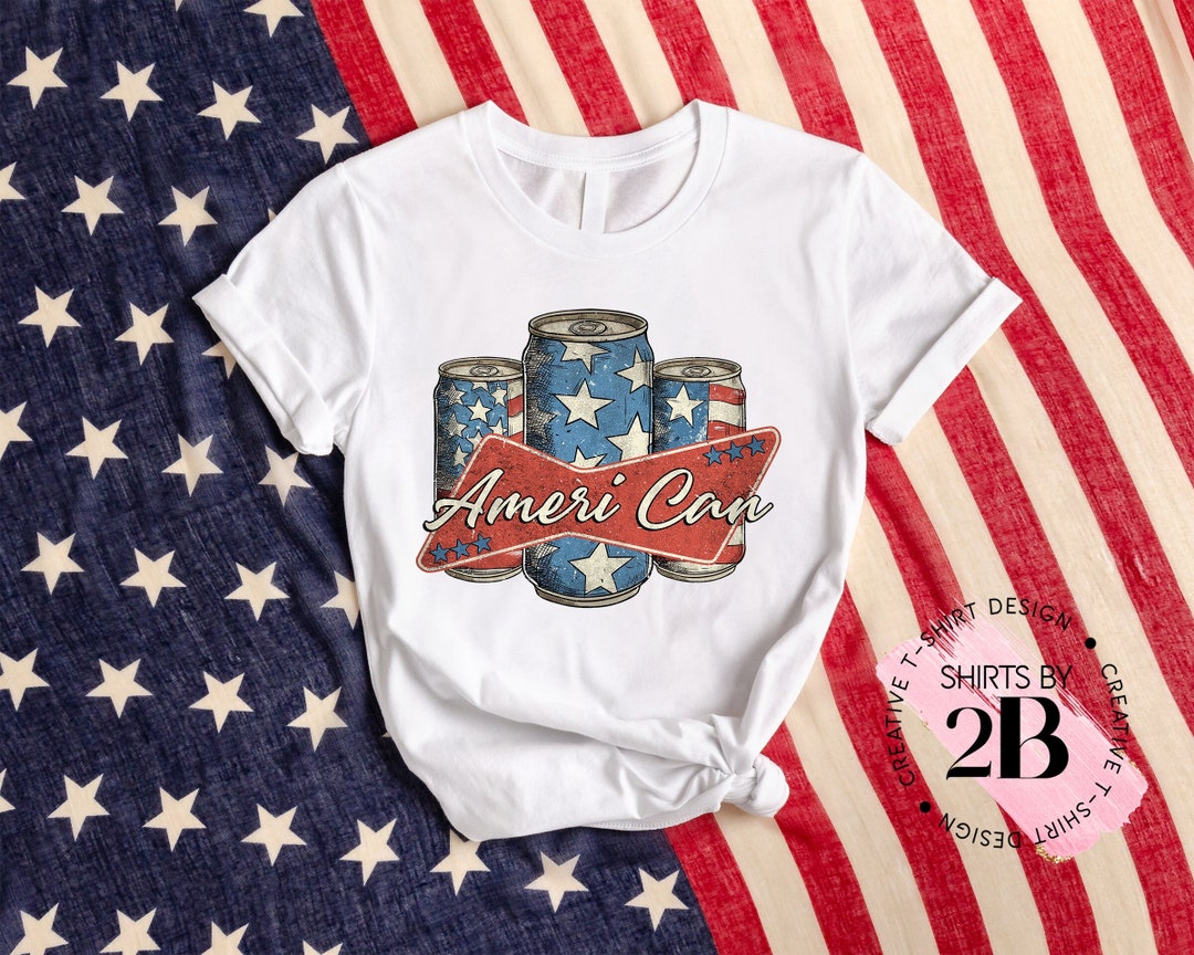 Ameri Can Shirt, Fourth of July Shirt, 4th of July Tee, American Flag T Shirt, Beer Shirt, Ameri ...