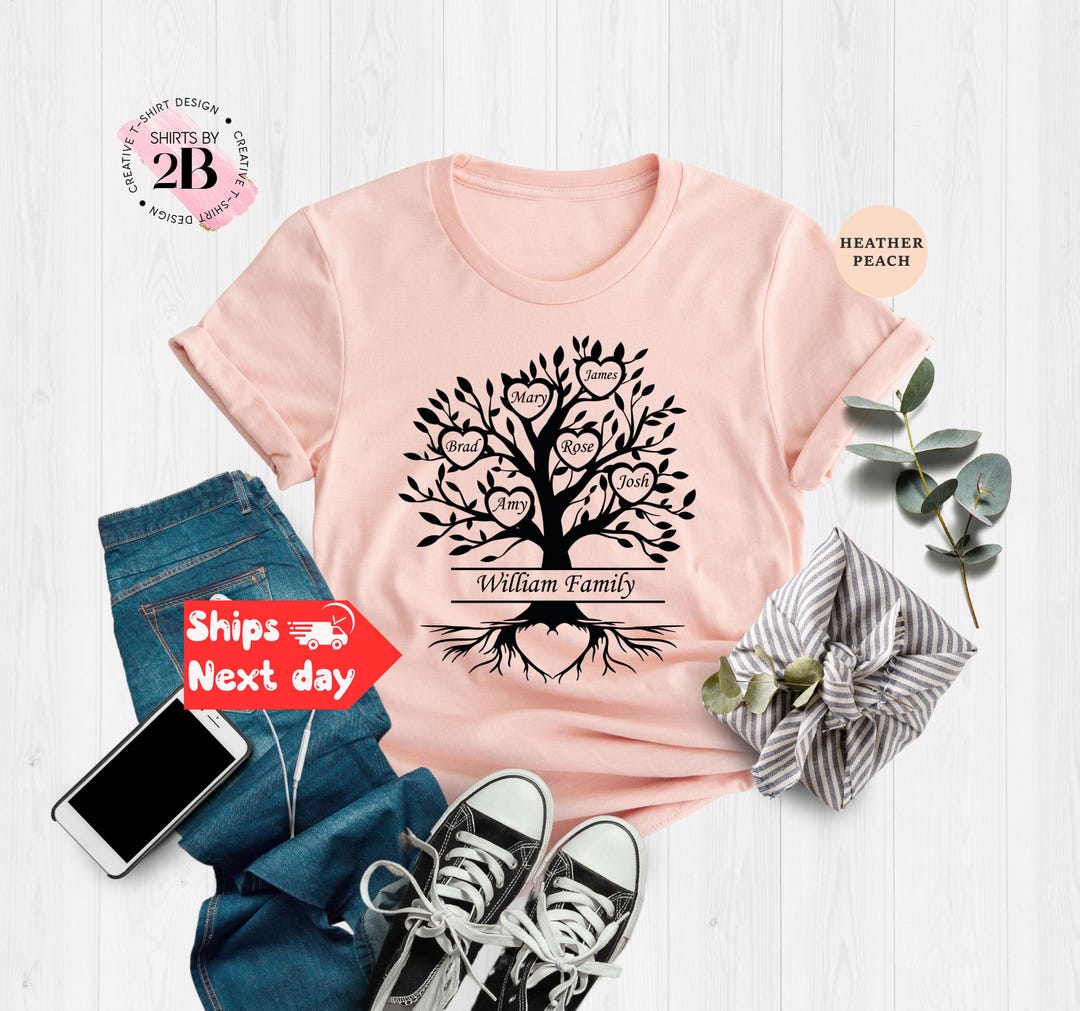 Custom Family Tree Shirt: Personalized Reunion Gift - Etsy