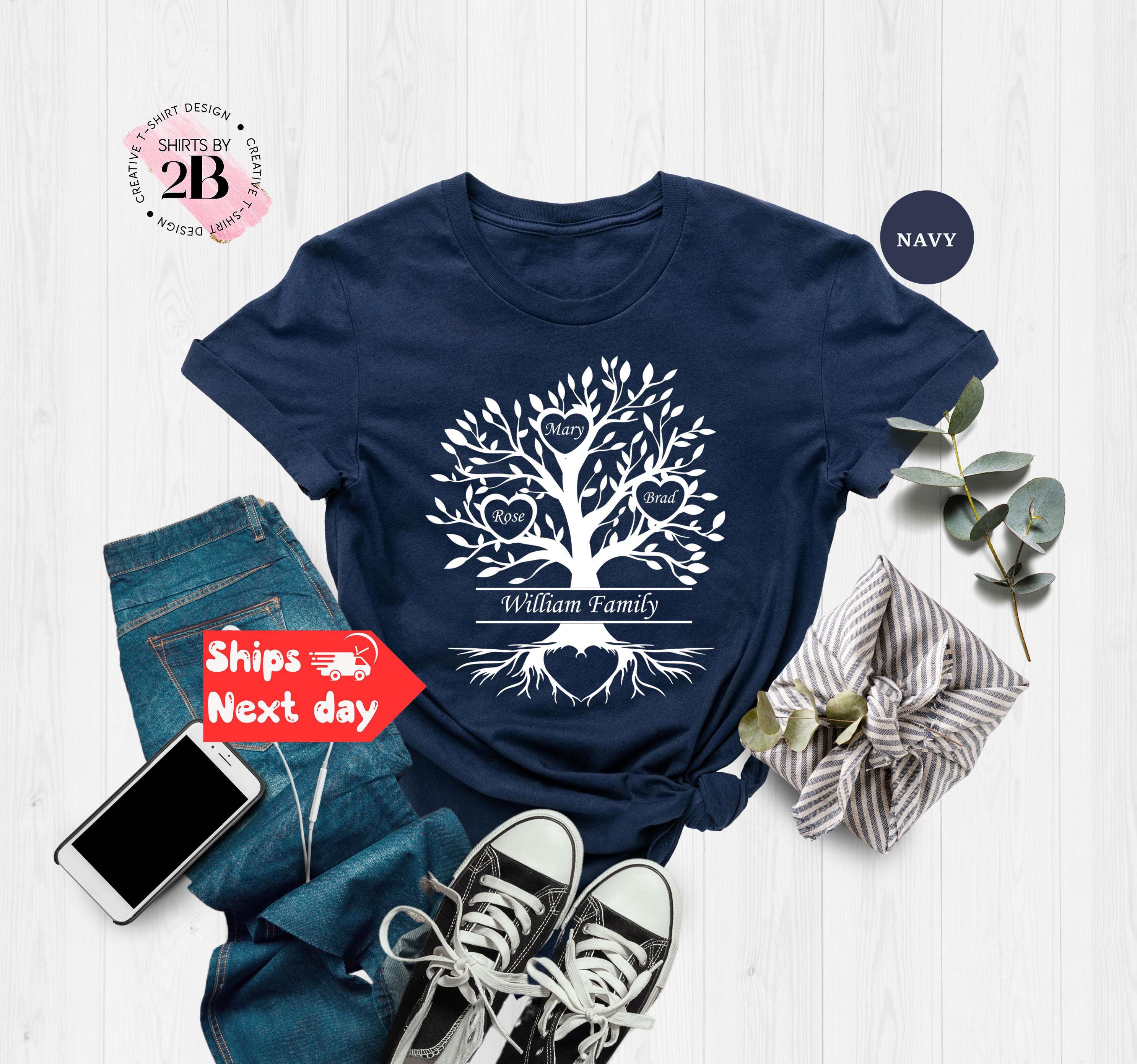 Custom Family Tree Shirt: Personalized Reunion Gift - Etsy