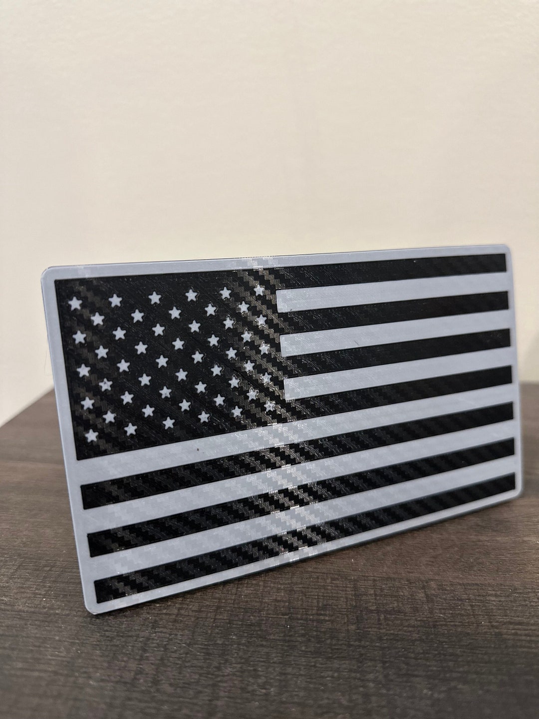 USA Flag Hitch Cover / Blackout Flag Truck Hitch Plug /american Flag ...