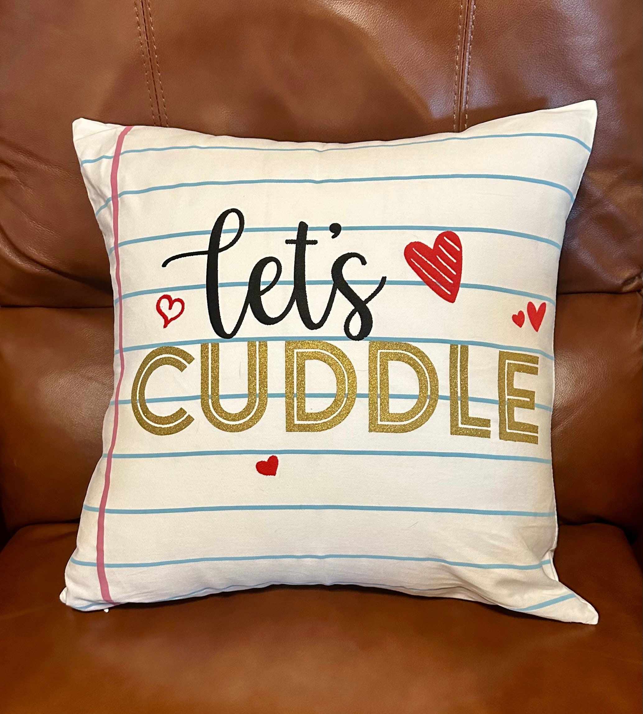 Let's Cuddle Pillow Case - Etsy