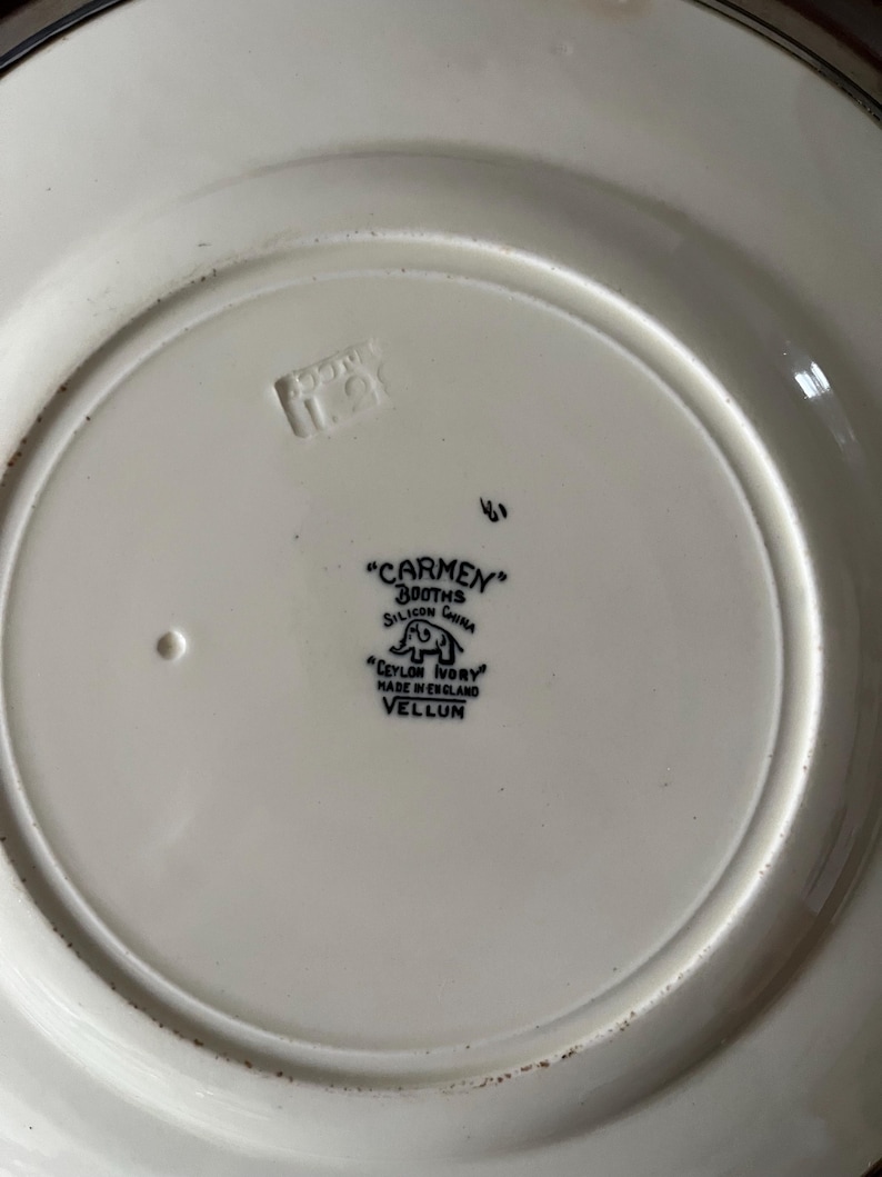 Rare and Unusual “carmen” Booths Silicon China “ceylon Ivory” Covered ...